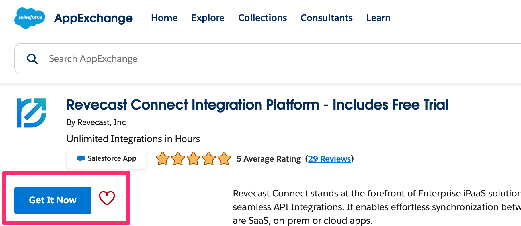 Revecast Connect Salesforce AppExchange Setup Integration Guide